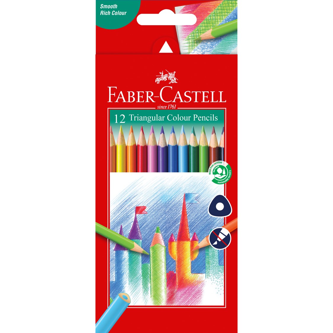 Pencils Coloured Faber-castell Tri Grip Pk12 – 72 Federal